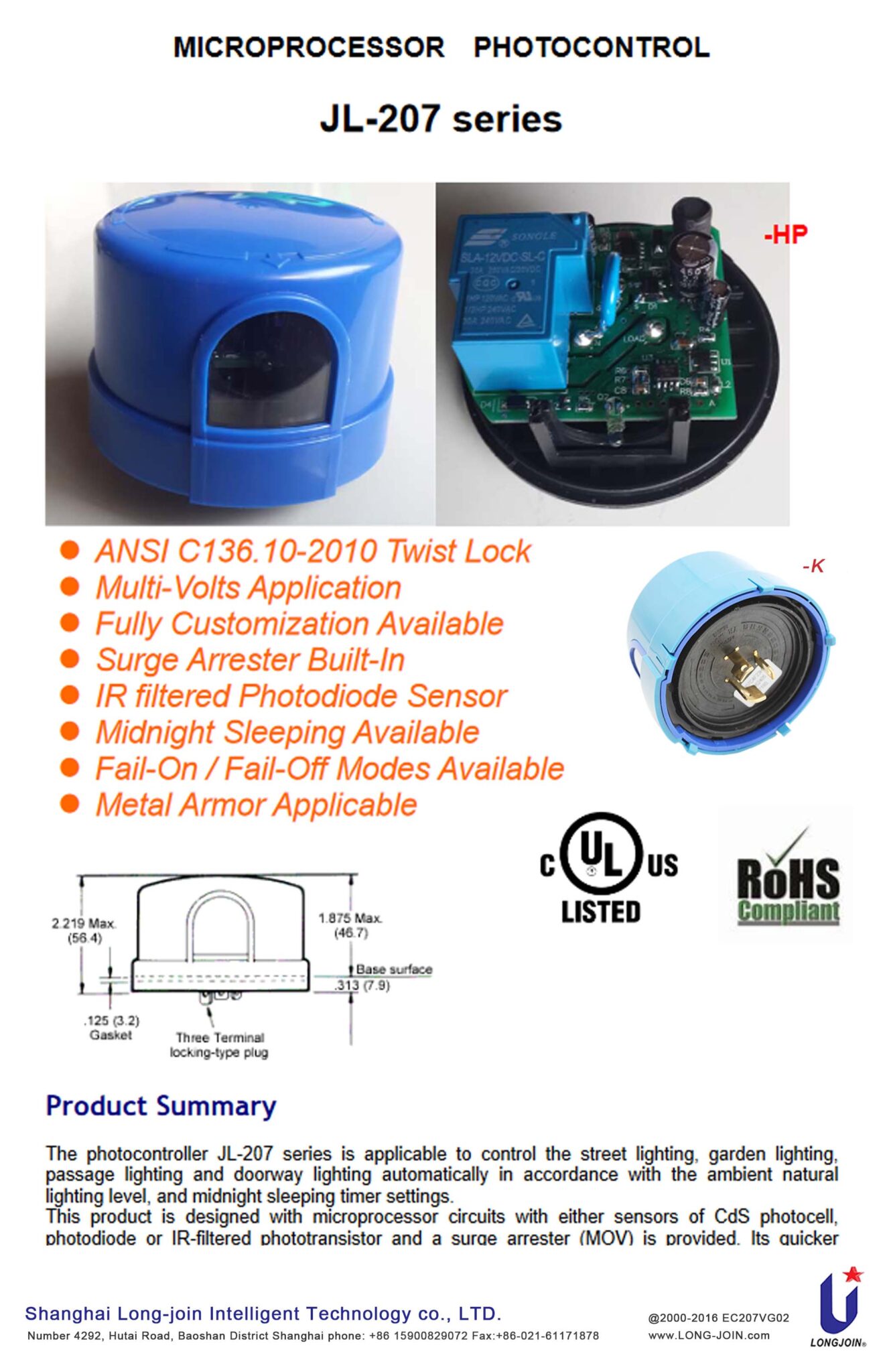 Product Catalogs - longjoin, shanghai long-join photocontroller, LONG ...